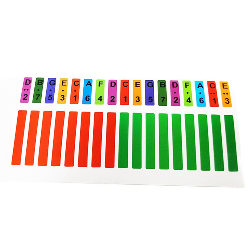 10PCS Colorful Kalimba Scale Sticker 17 Keys Thumb... – Grandado