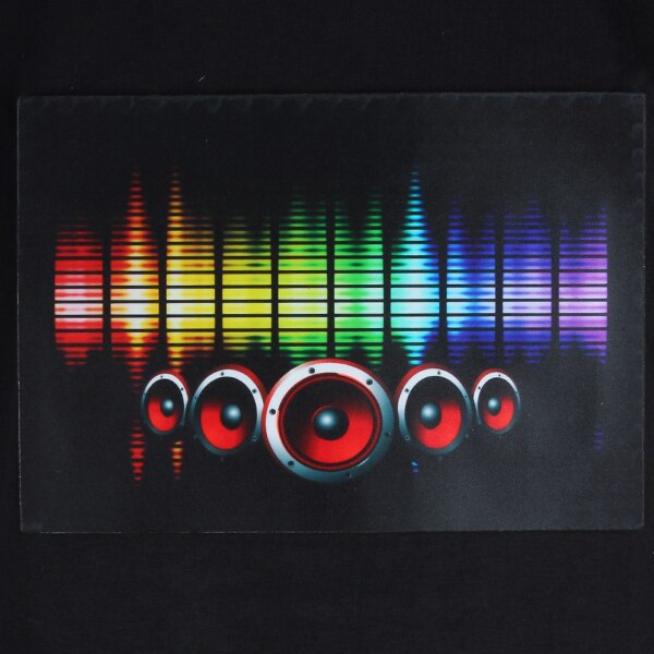 Sound-activated LED Light Music T Shirt Cotton Sho... – Grandado