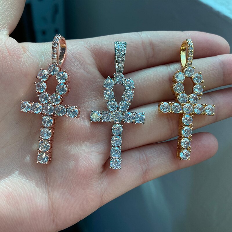 Hip Hop Kruis Hanger Ketting Voor Vrouwen Mannen E... – Grandado