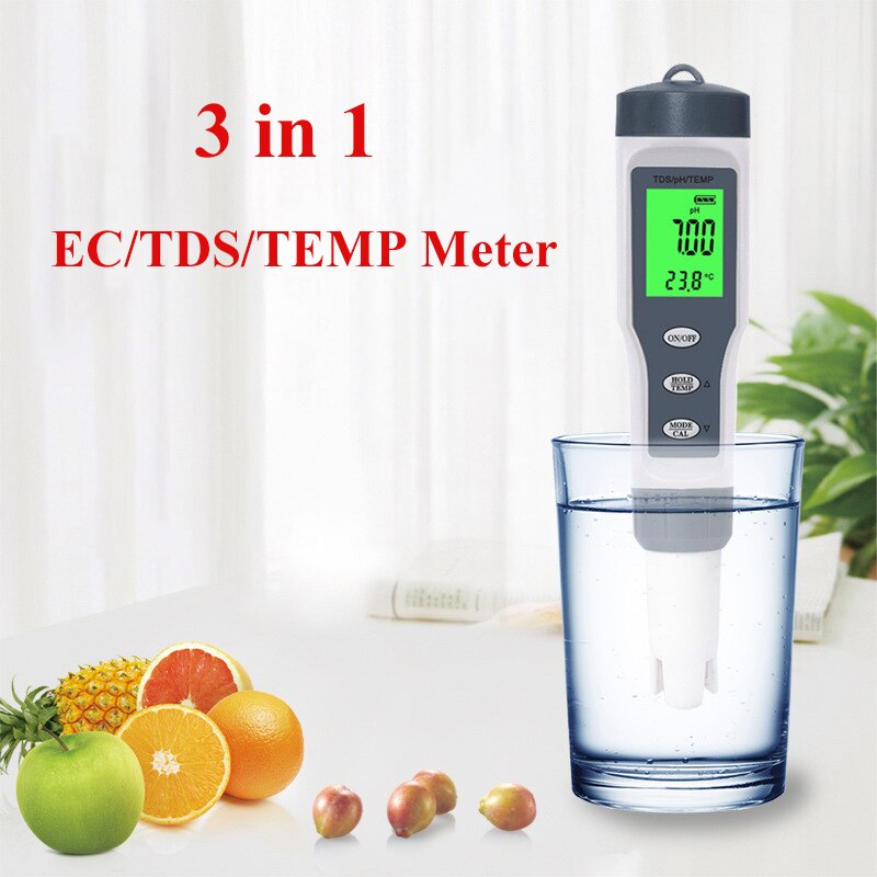 3 in1 PH Meter TDS Meter EC Meter Thermometer Digi... – Grandado