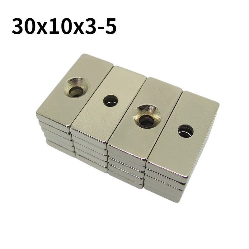 5/10/30 neodymium magnets 30x10x3mm single hole 5m... – Vicedeal