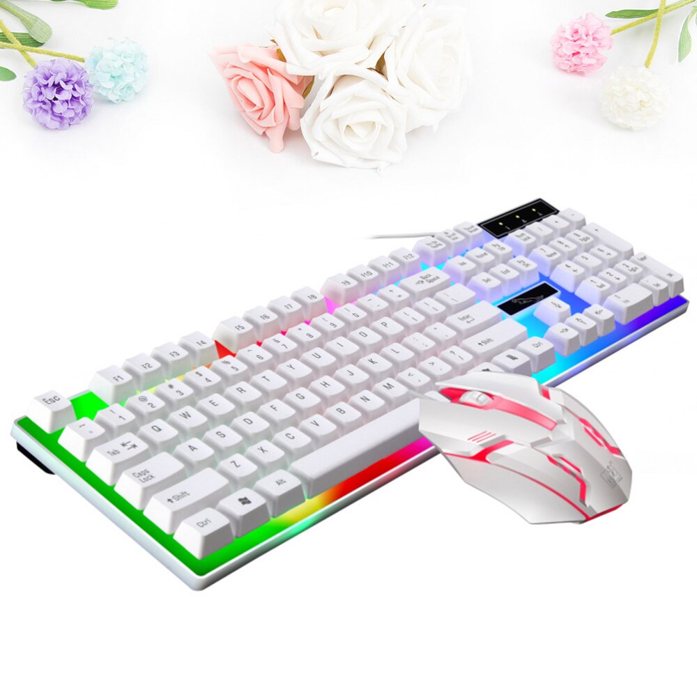 Wired Gaming Keyboard Mouse Set Colorful Backlight... – Grandado