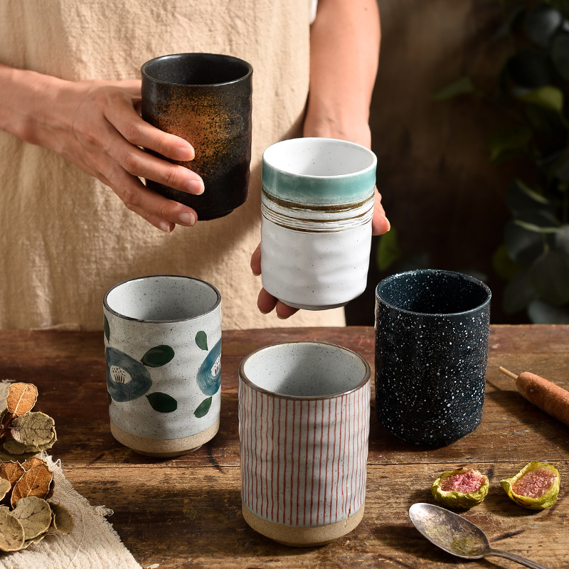Japanese-style Ceramic Retro Tea Cup Sushi Cup Rou... – Grandado