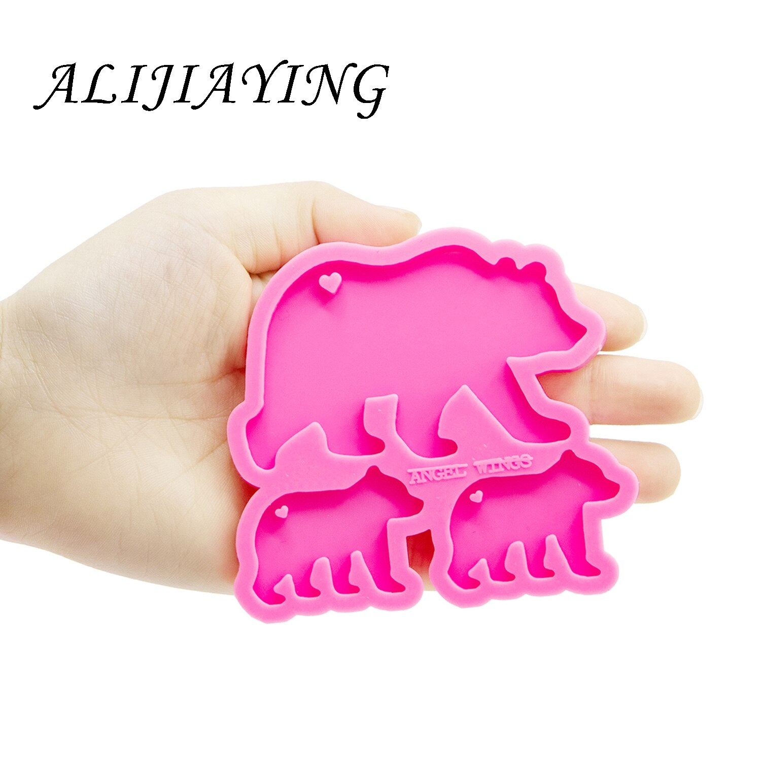 Karhu äiti/vauva muotit silikoni avaimenperä muott... – Grandado