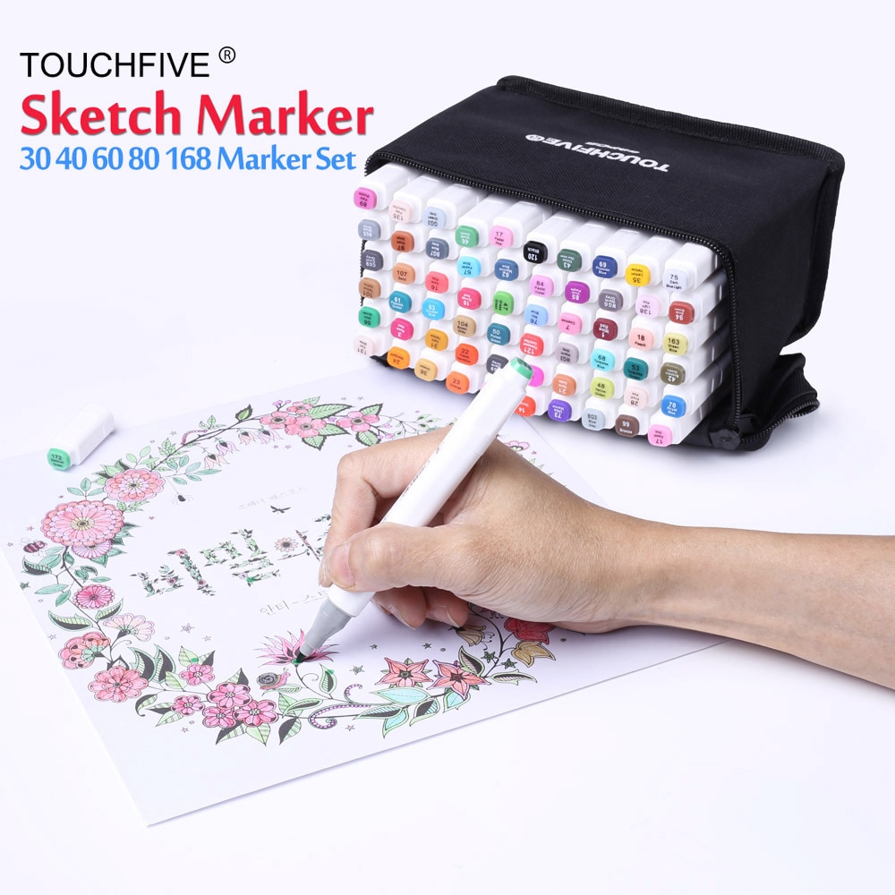 Art Tekening Marker Pen Set Touch Vijf 40 60 80 16... – Vicedeal