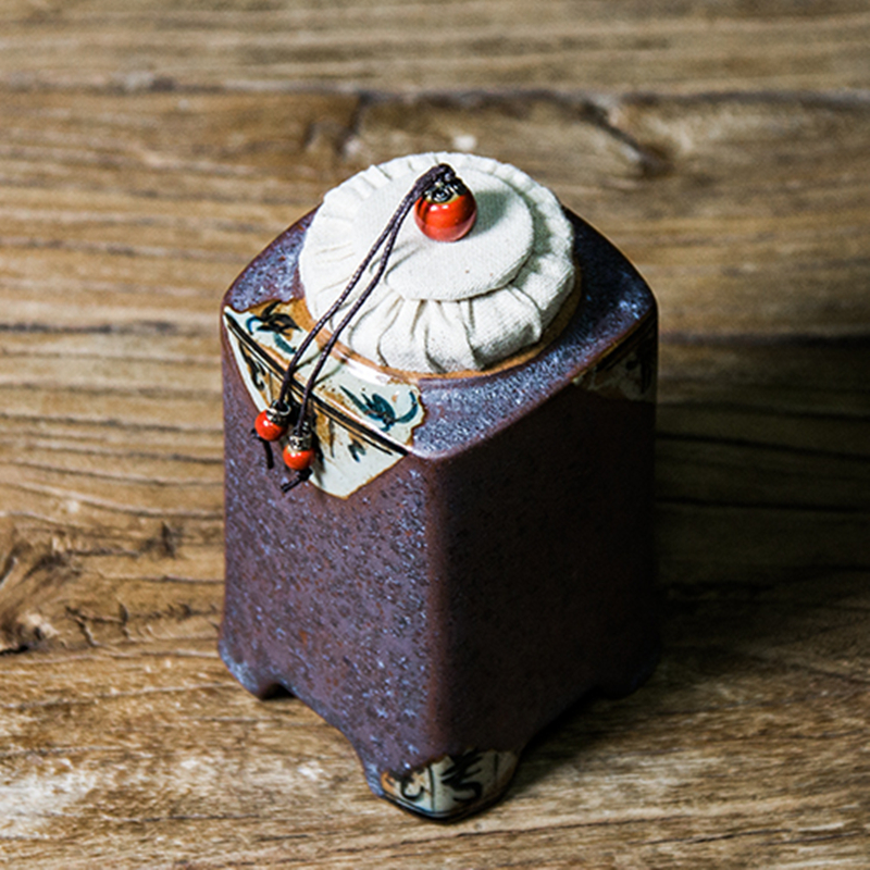 Antique Pottery Tea Box Organizer Teaware Tea Cont... – Vicedeal