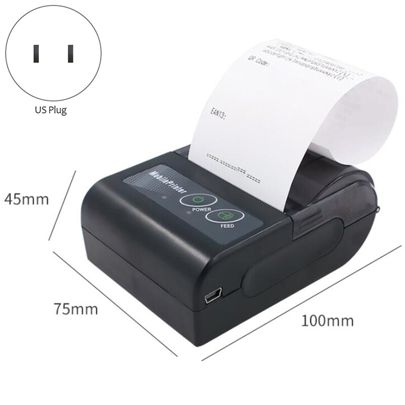 58HB6 Bluetooth Printer Mini Portable Ticket Machi... – Grandado