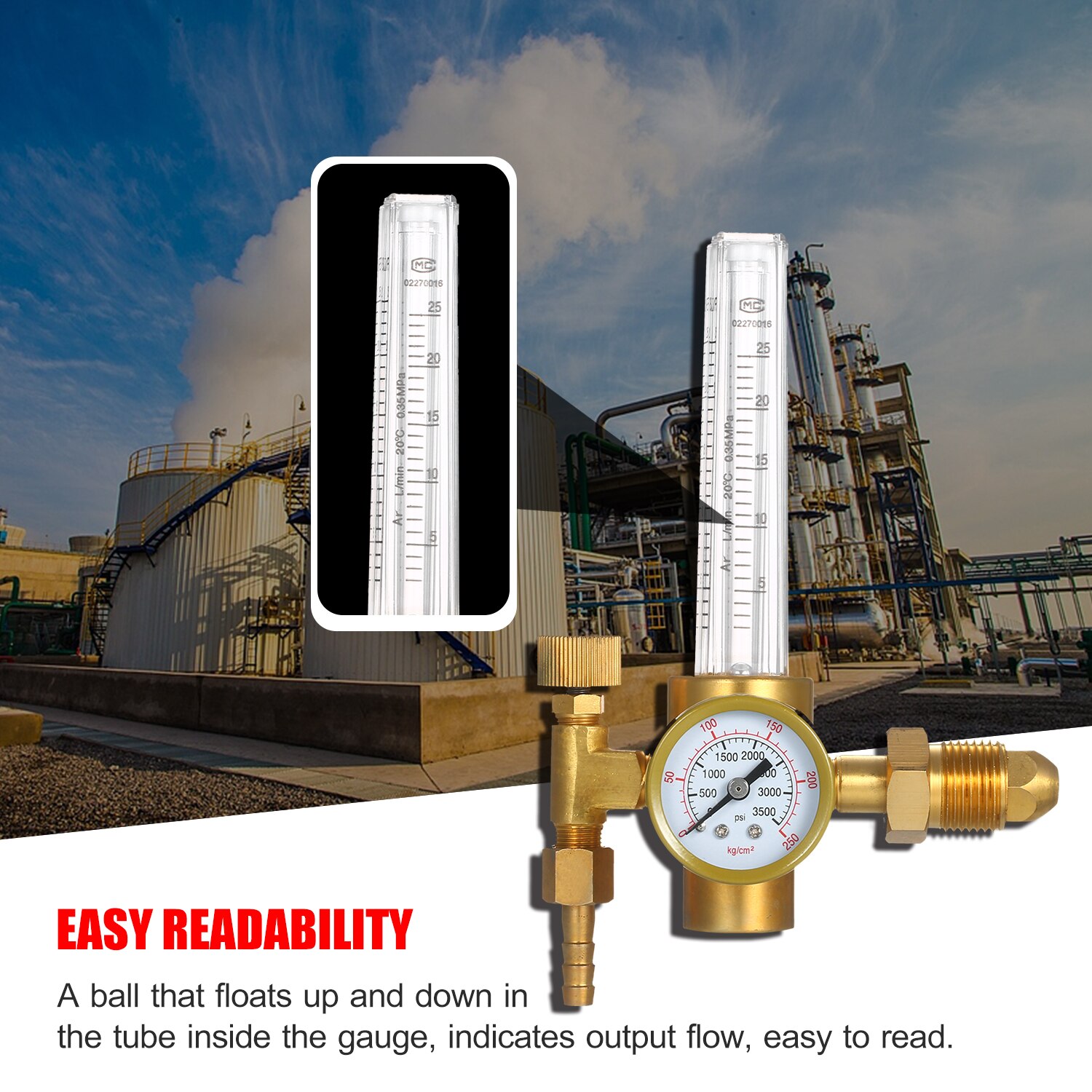 Flow Meter Argon Carbon Dioxide CO₂ Mig Tig Flowme... – Vicedeal