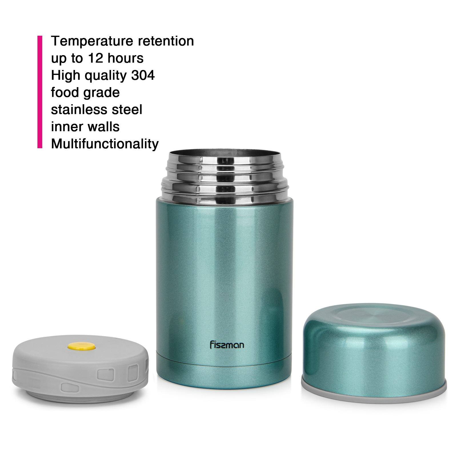 FISSMAN 800ml Vacuum Food Jar Double Wall Stainles... – Vicedeal