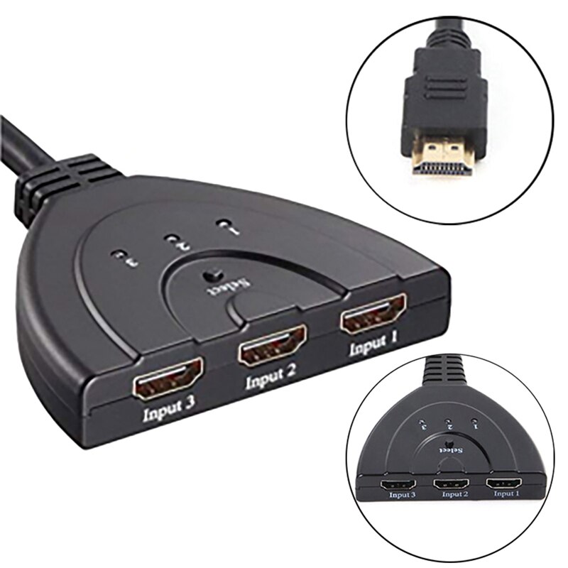 HDMI 1080P Switch 3 In 1 Out 3 Port HDMI Splitter ... – Grandado