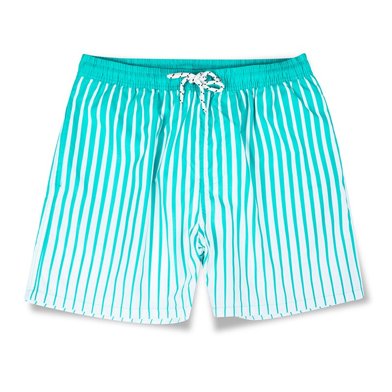 Zomer Casual Shorts Mannen Groen Wit Verticale Str... – Grandado