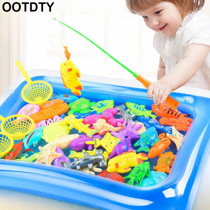 15-52 Pcs Magnetic Fishing Toys Plastic Fish Rod P... – Grandado