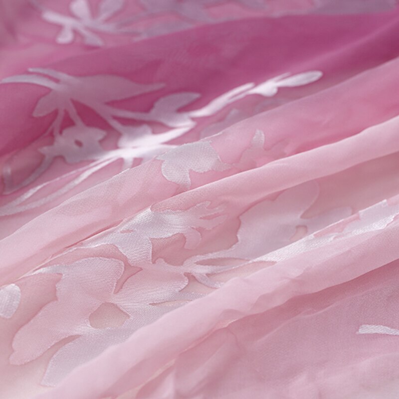 19 summer 140cm wide 10momme silk polyester burnou... – Vicedeal