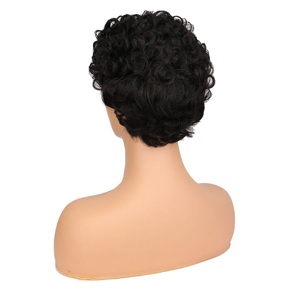 WHIMSICAL W Short Kinky Curly Wig Bob Pixie Cut Sy... – Grandado