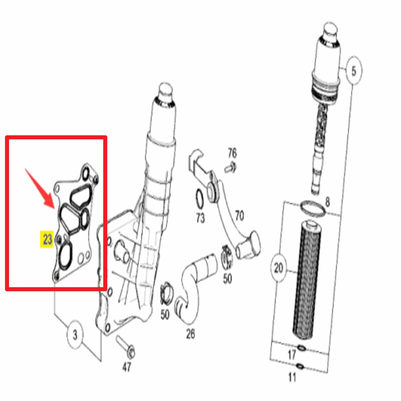 Junta de filtro de aceite para Mercedes M271, kit ... – Grandado