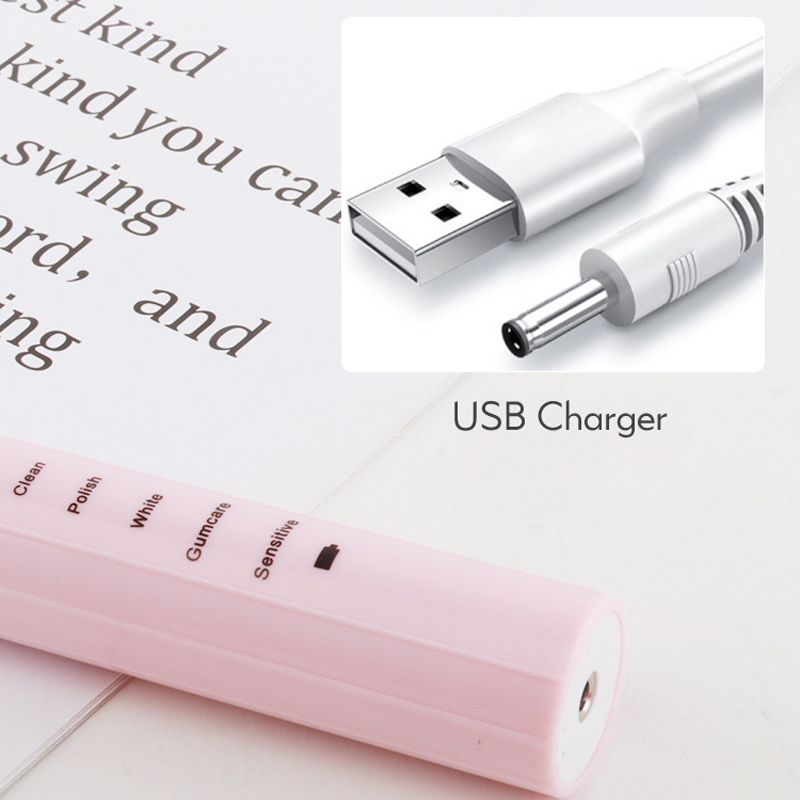 Powerful Sonic Electric Toothbrush USB Charger Rec... – Grandado