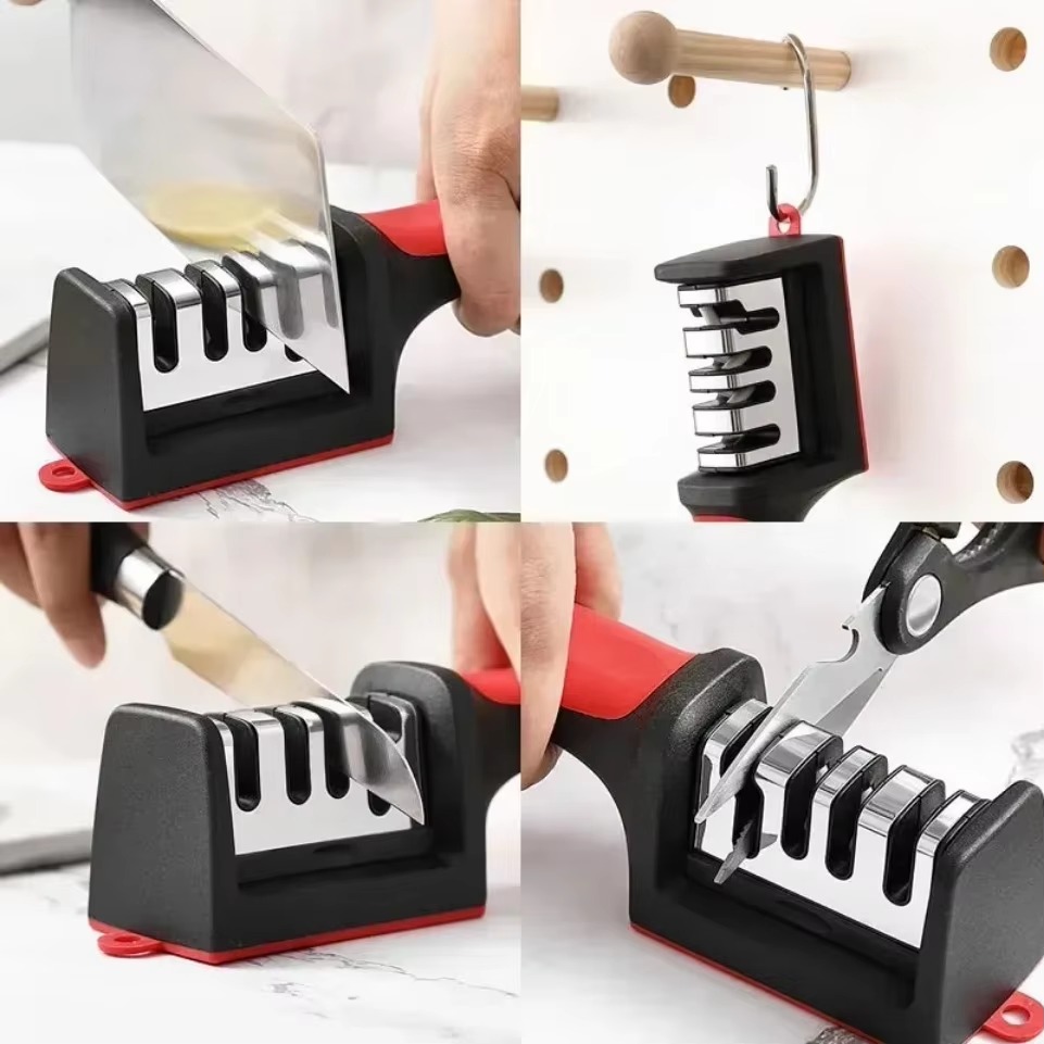 3/4in1 Knife Sharpener Triple-Stage Sharpening Sys... – Grandado