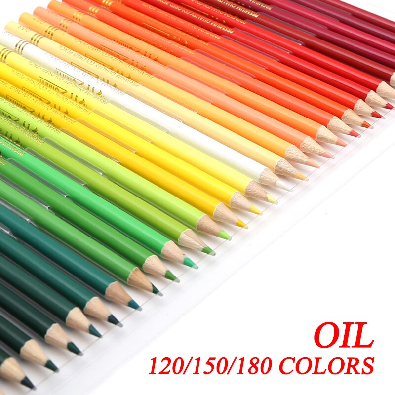 Colored Pencils 120/150/180 Color Soft Oil Color P... – Grandado