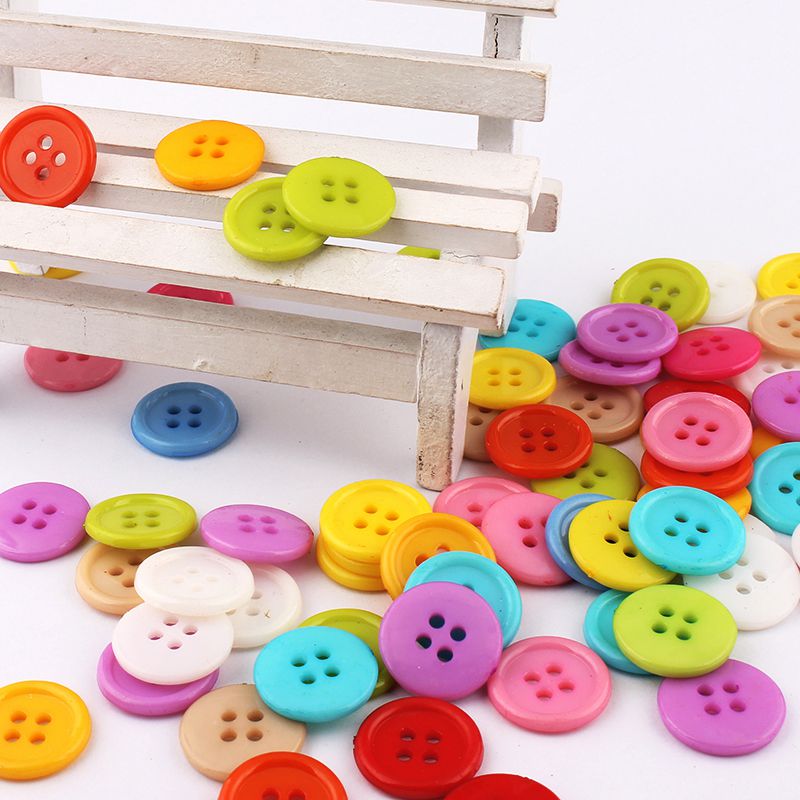 100pcs4 Holes Buttons Mixed Size And Color Round R... – Vicedeal