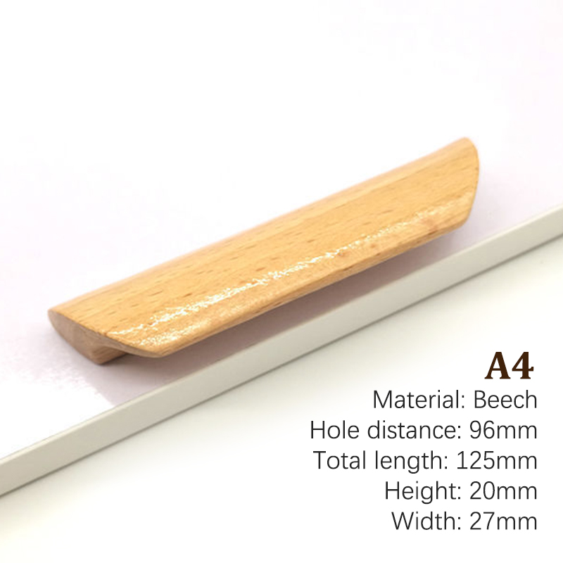 Modern Simple Wardrobe Door Solid Wood Handle Draw... – Grandado
