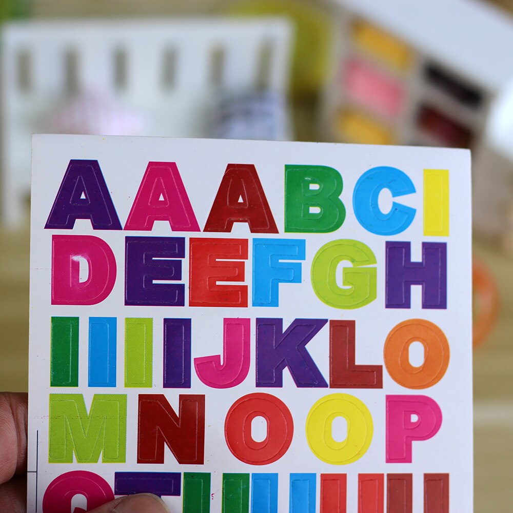 10sheets/pack Multicolor A~Z Letters Stickers Alph... – Grandado