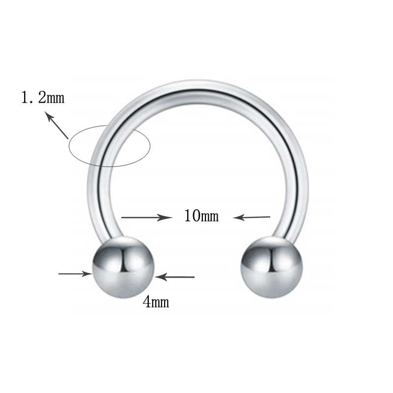 4 Pc Acrylic Steel Transparent Helix Piercing Stud... – Grandado