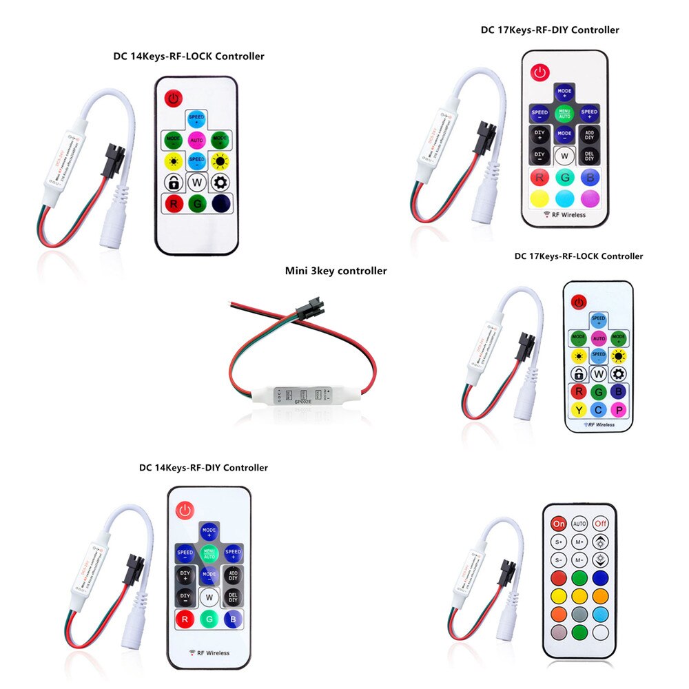 Dc 5V 12V 14Key Rgb Draadloze Afstandsbediening Mi... – Vicedeal