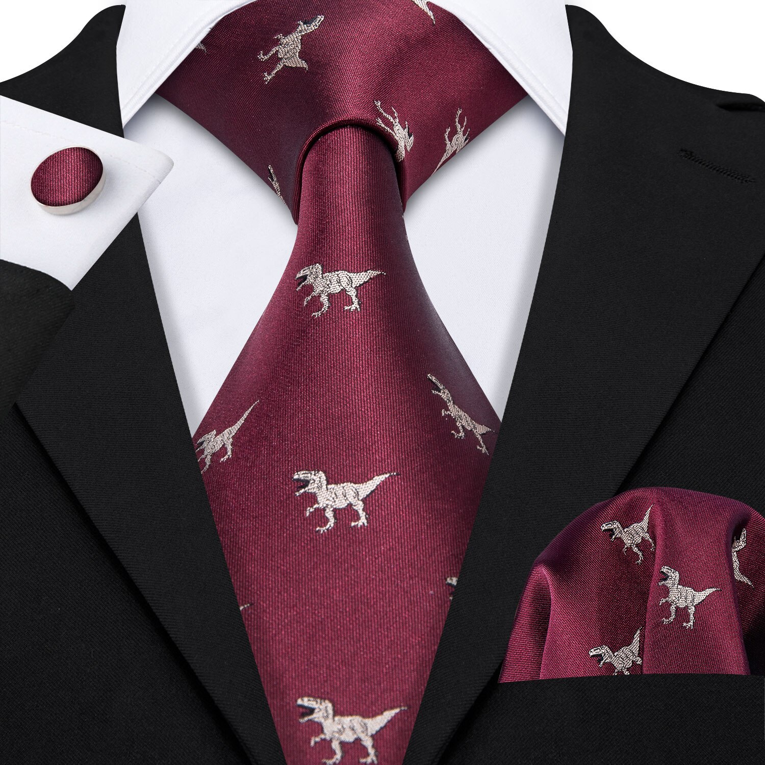 Barry.Wang Brown Skull Men Tie 8.5cm Silk Tie Hand... – Grandado