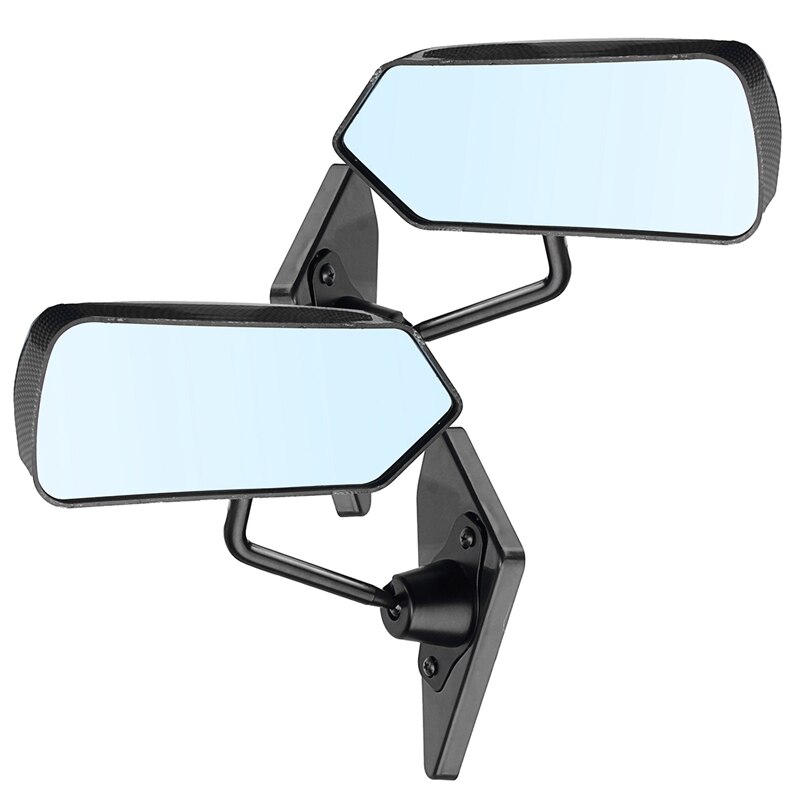 AL21 -2Pcs Car Racing Universal Side Rear View Mirror Wide Angle Metal ...