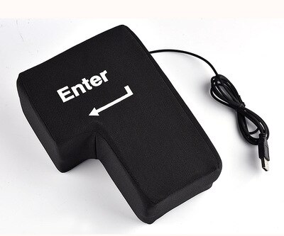 USB Enter Key Vent Pillow Soft Computer Button Ret... – Grandado