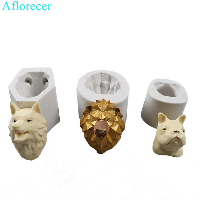 Geometrische Leeuw Wolf Vorm Siliconen Mal Dieren ... – Vicedeal