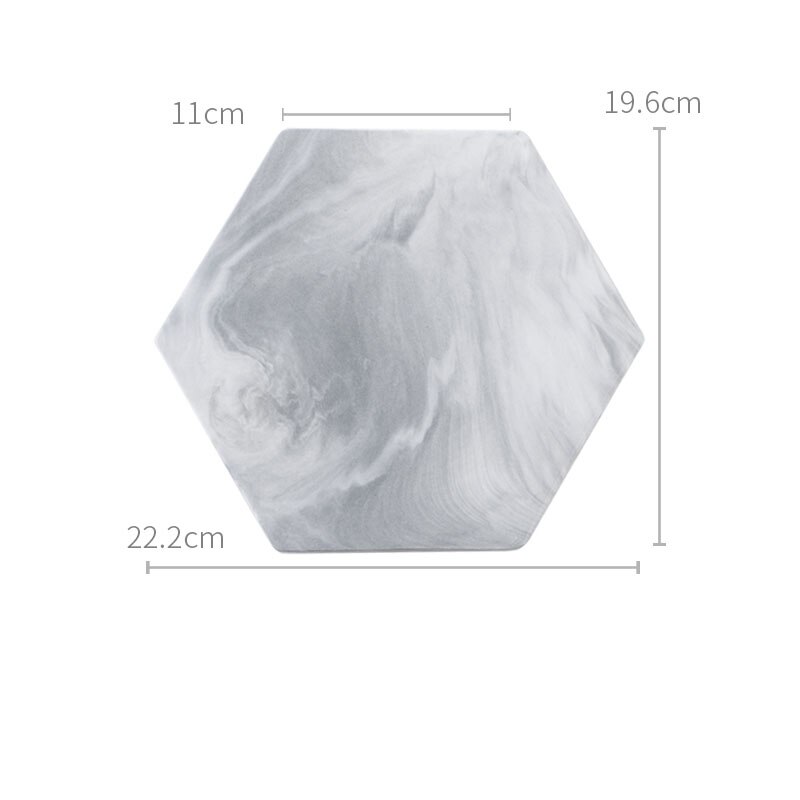 Marble Texture Ceramic Plates Simple Porcelain Cak... – Grandado