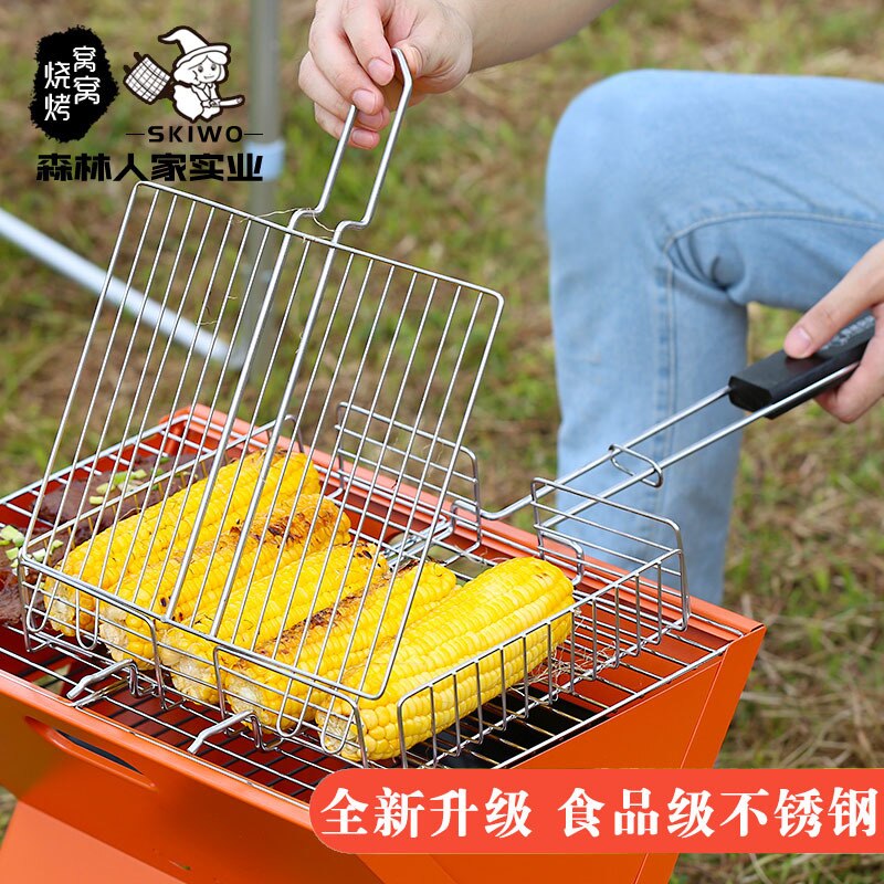 Barbecue tool large grilled fish clamp thick stain... – Grandado