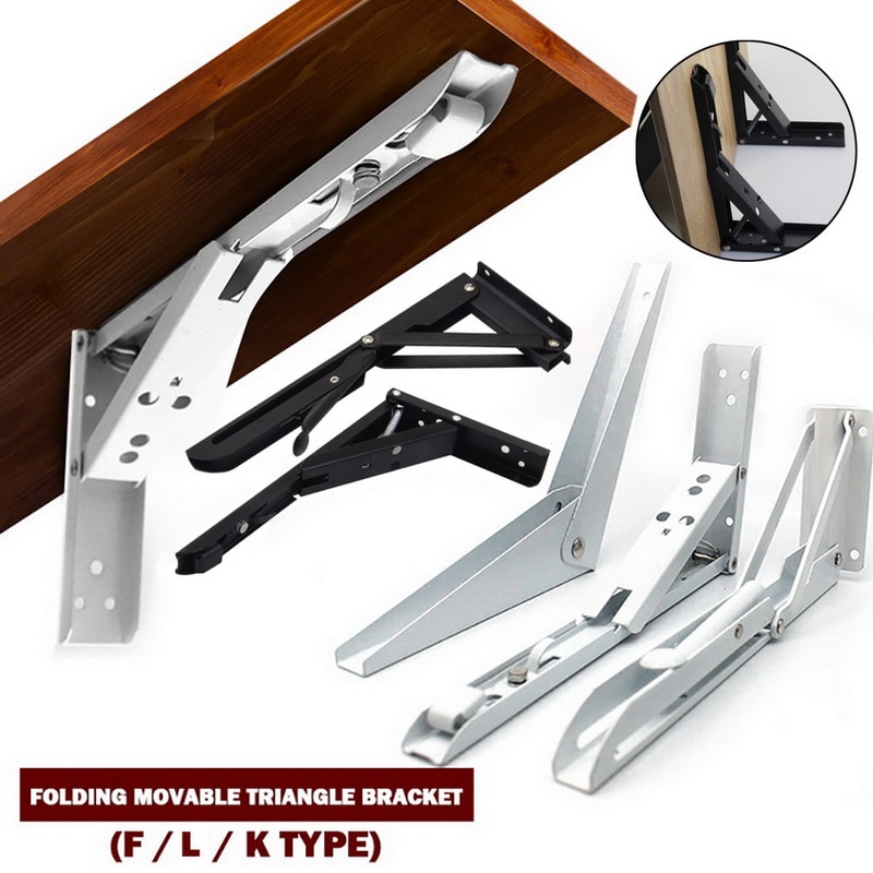 2pcs Folding Shelf Brackets Heavy Duty Stainless S... – Vicedeal