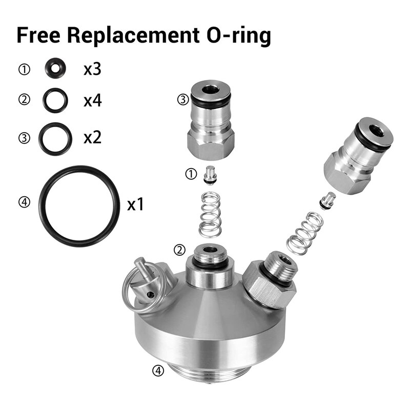 Mini Keg Dispenser,Stainless Steel Double Ball Loc... – Grandado