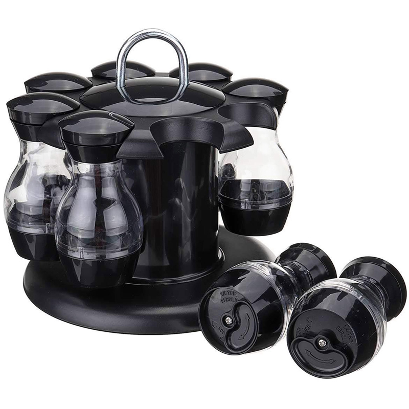 Salt And Pepper Shakers Set Of 8 Bottles With 360°... – Grandado