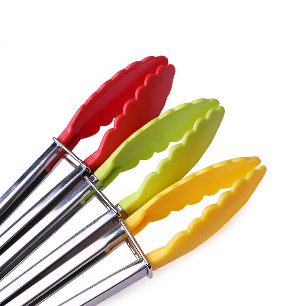 Silicone Stainless Pliers Food Tongs Salad Bread C... – Vicedeal