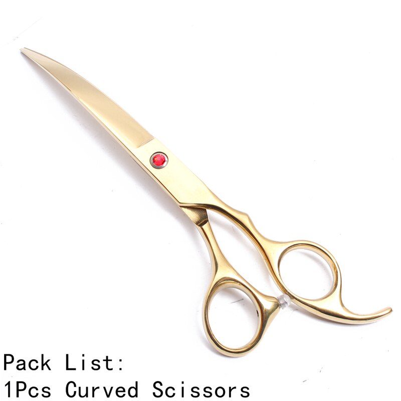 7" Stainless Engraving Logo Gold Color Grooming Sc... – Grandado