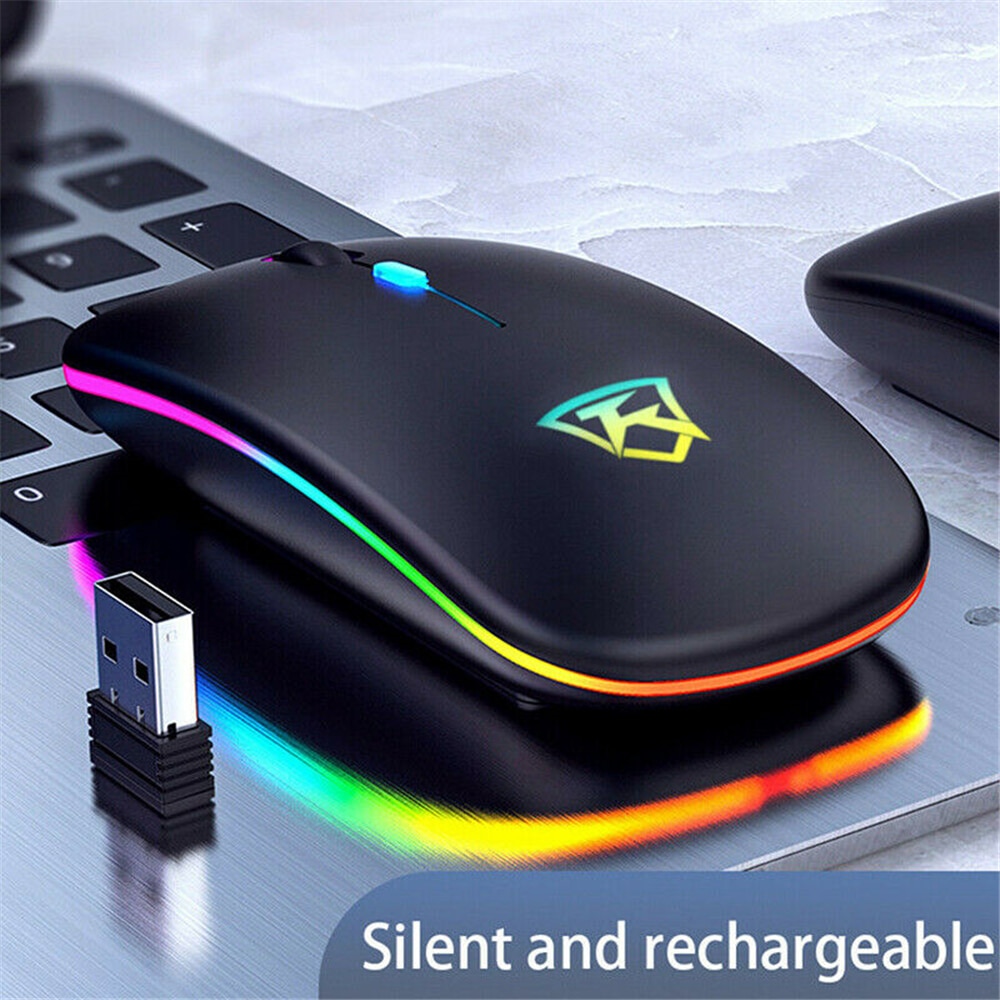 RGB Wireless Mouse Wireless Bluetooth 5.0 Mouse Co... – Grandado