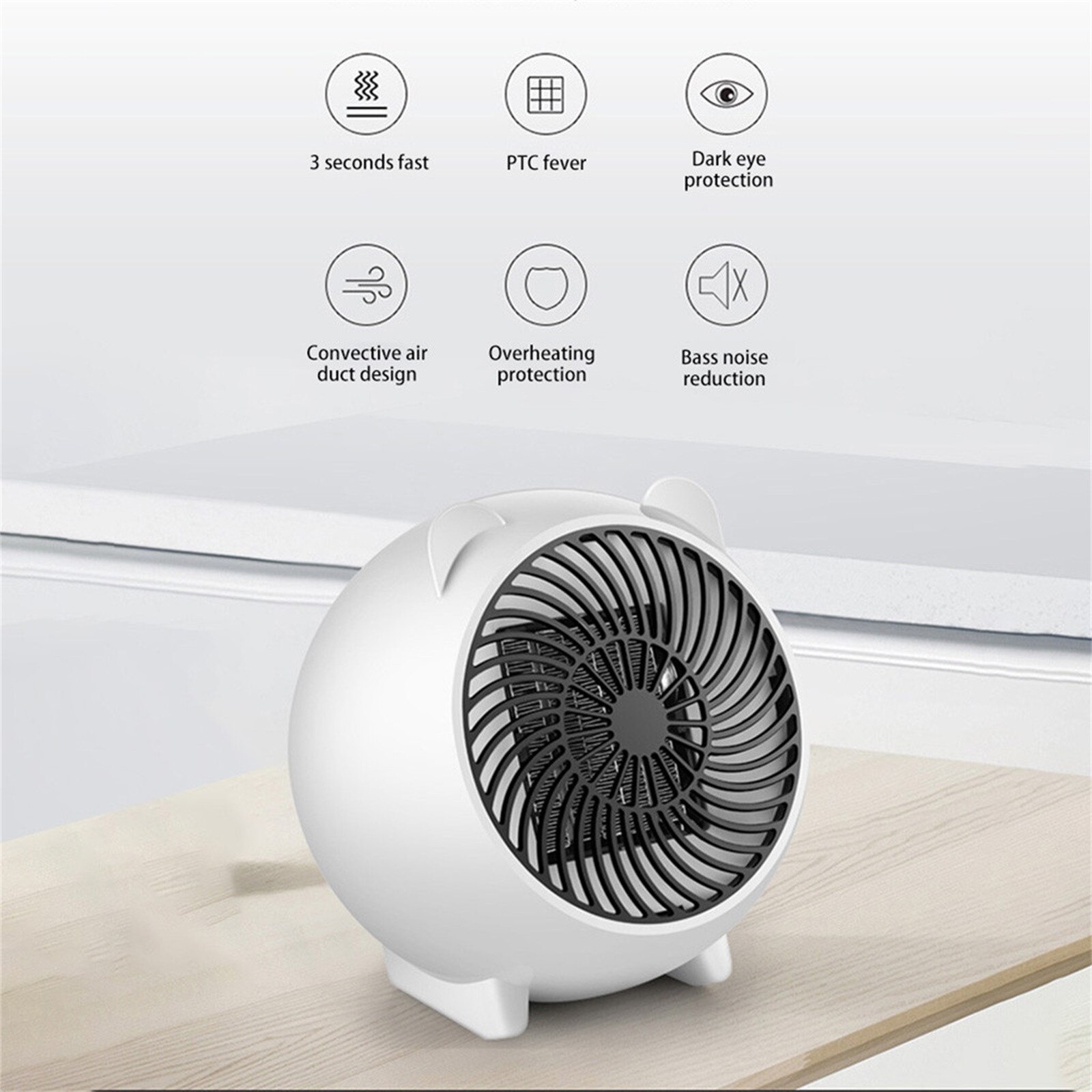 Portable Fan Heater Desktop Cartoon Heater For The... – Grandado