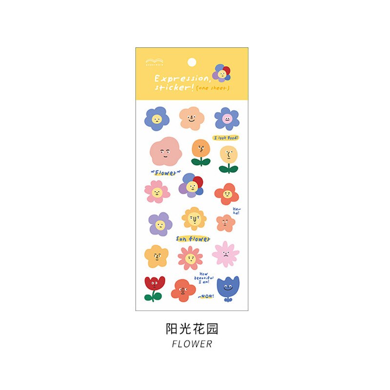 Emotional Diary Series Cute Travel Stickers Flower... – Vicedeal