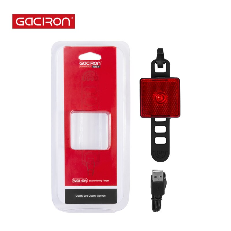 Gaciron 40 lumen vanntett smart varsel baklys refl... – Vicedeal