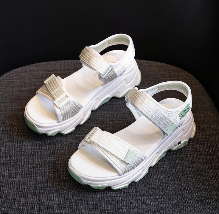 Beach Sandals Women Toe-open Color Thick-soled Stu... – Grandado