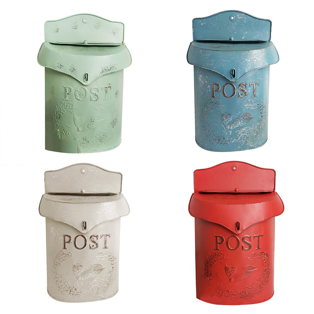 Pastoral Lockable Secure Iron Post Box Vintage Han... – Grandado