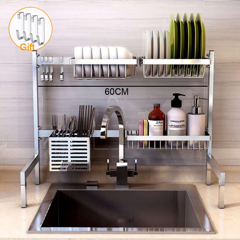 Kitchen Stainless Steel Organizer Kitchen Plate Di... – Vicedeal