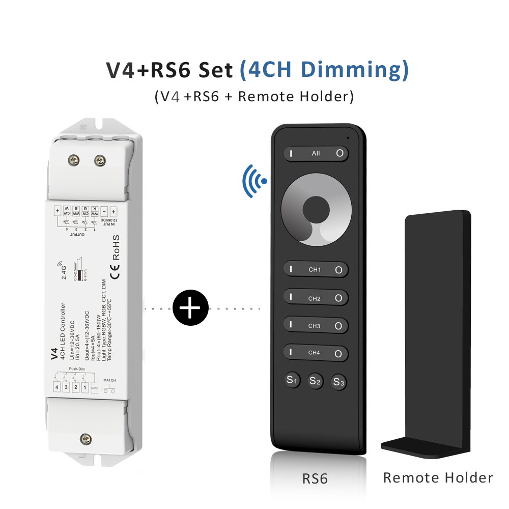 Led Controller Dimmer 12V 24V 36V Dc 4CH Pwm 2.4G ... – Vicedeal