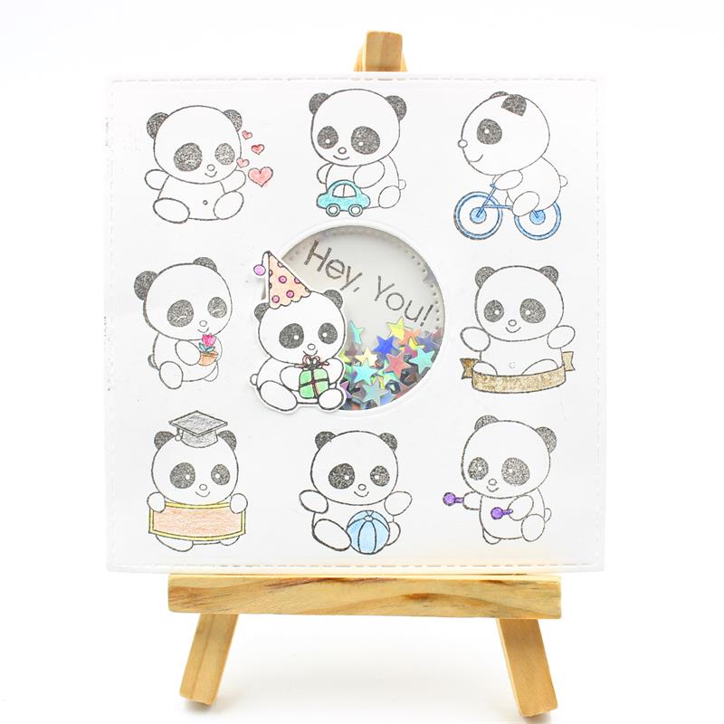 ZFPARTY Cute Pandas Transparent Clear Silicone Sta... – Grandado