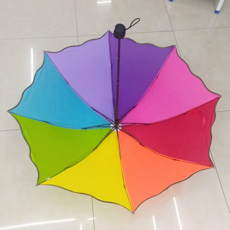 Children Umbrella Colorful Parasol Rainbow Folding... – Grandado