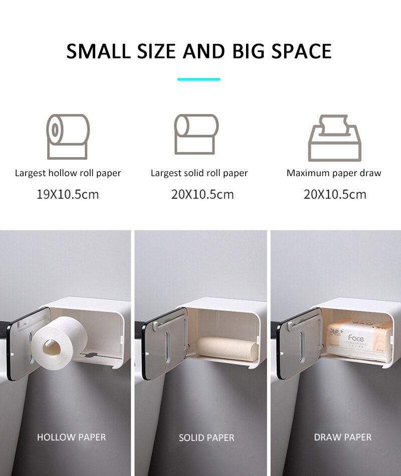 Ecoco Tissue Box Wall Mounted Papierrolhouder Keuk... – Grandado