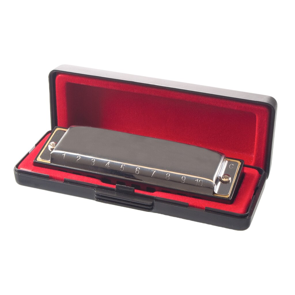 Harmonica with Box, 10 Holes 20 Tones, Key of C fo... – Grandado